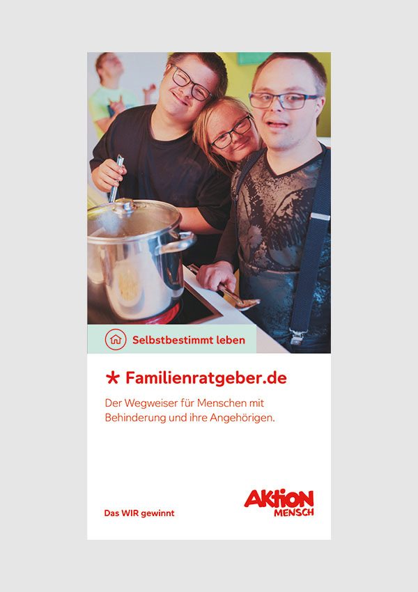 Flyer Familienratgeber Selbstbestimmt leben | Bestellservice